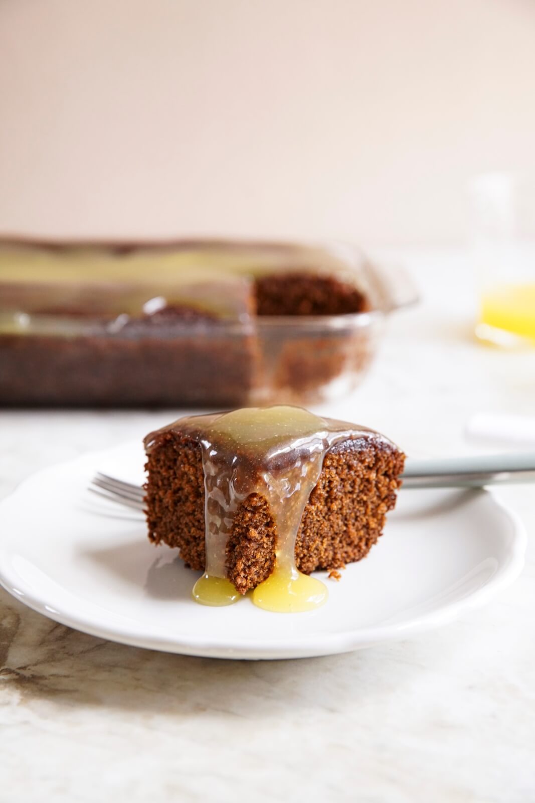 RECIPE: Gingerbread Cake with Warm Lemon Sauce