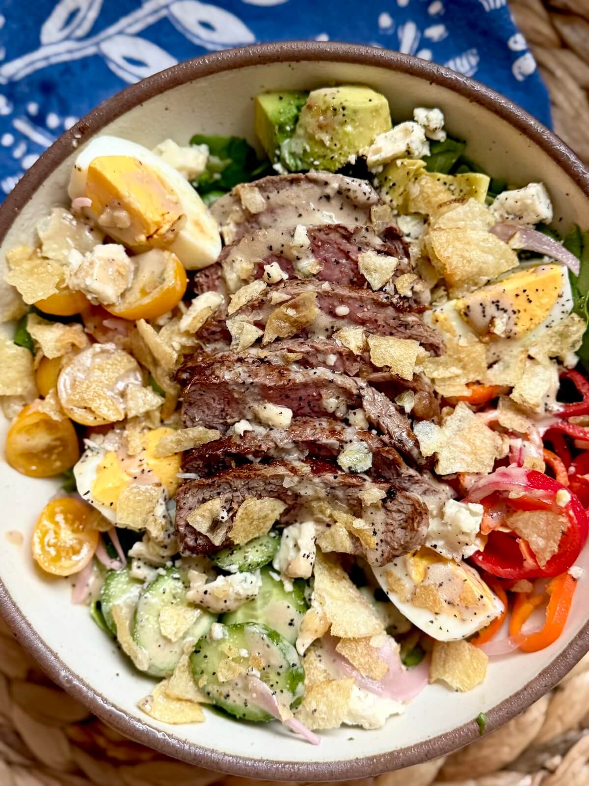 The BEST Summer Steak Salad with Creamy Balsamic Dressing