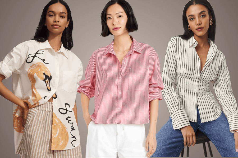 14 Chic Button Down Shirts for Transitional Weather
